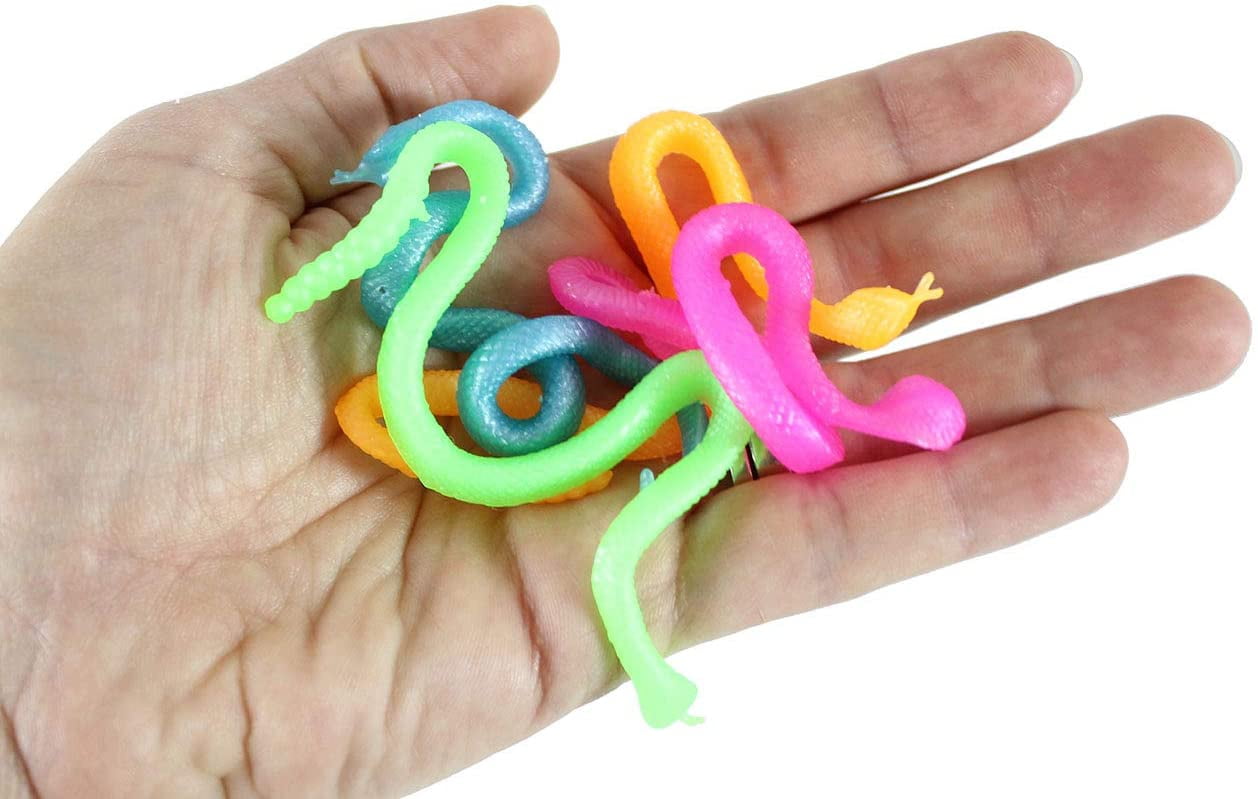 48 Mini Stretchy Snakes - Individually Wrapped - Party Favor Prize ...