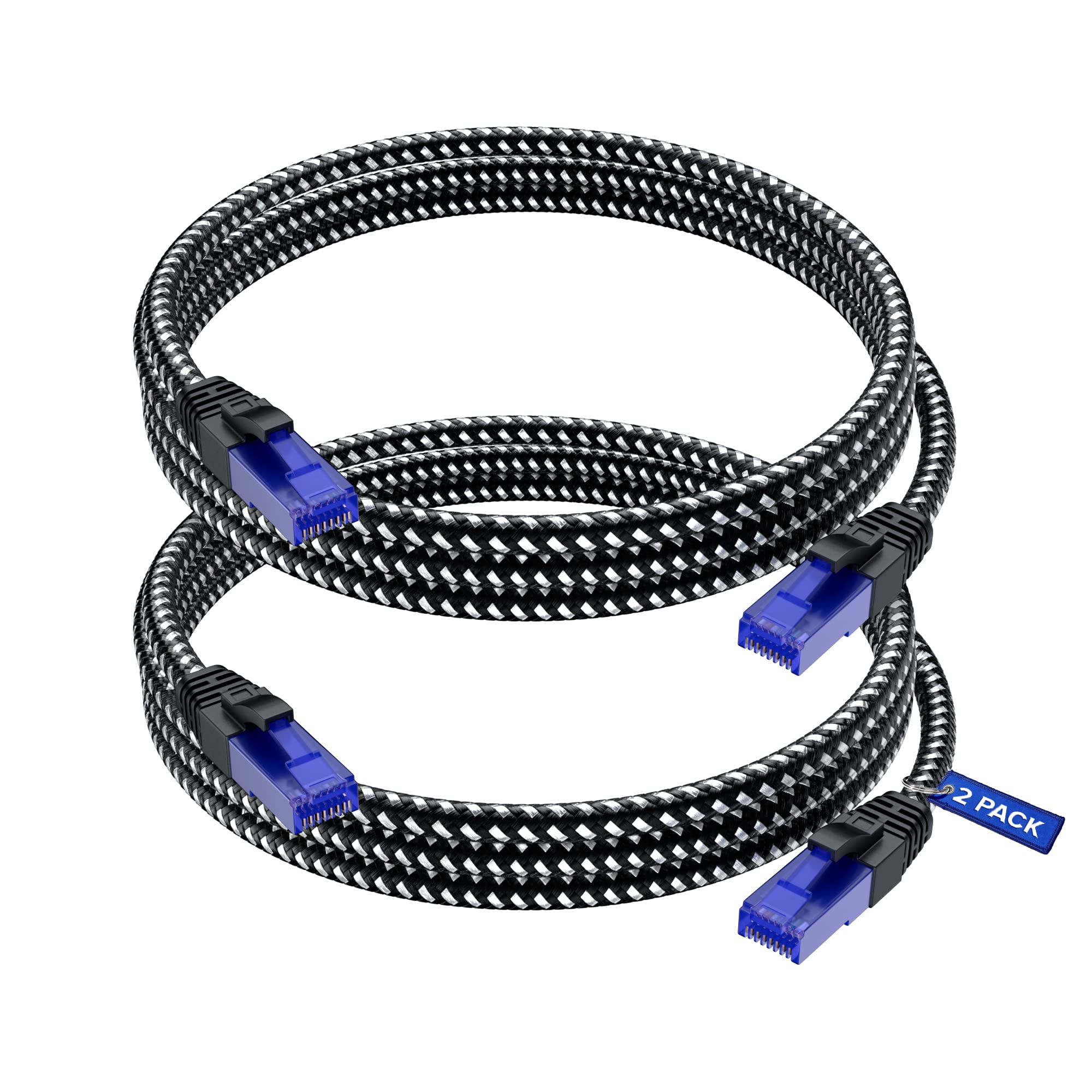 Ethernet Cable & Cat6 Network Cable,3 ft, Super-Durable Black and White ...