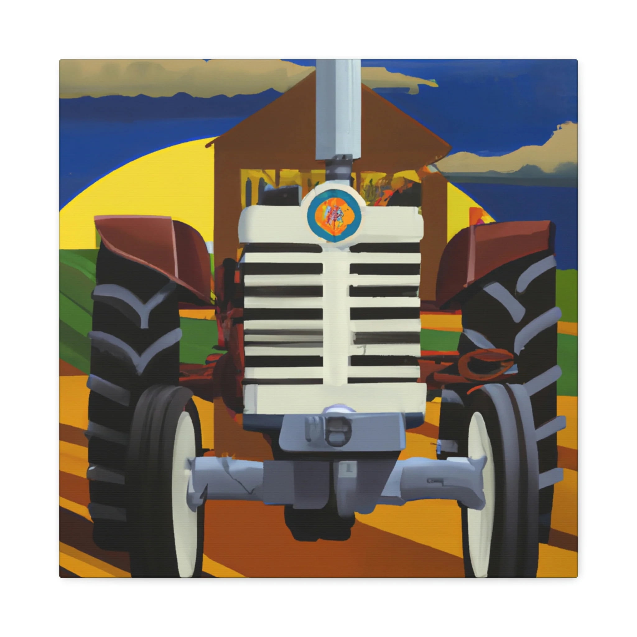 Tractor in Art Deco - Canvas - Walmart.com