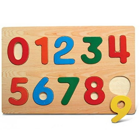 Kids Playschool Preschool Puzzled Raised Puzzle Small - Numbers Wooden ...