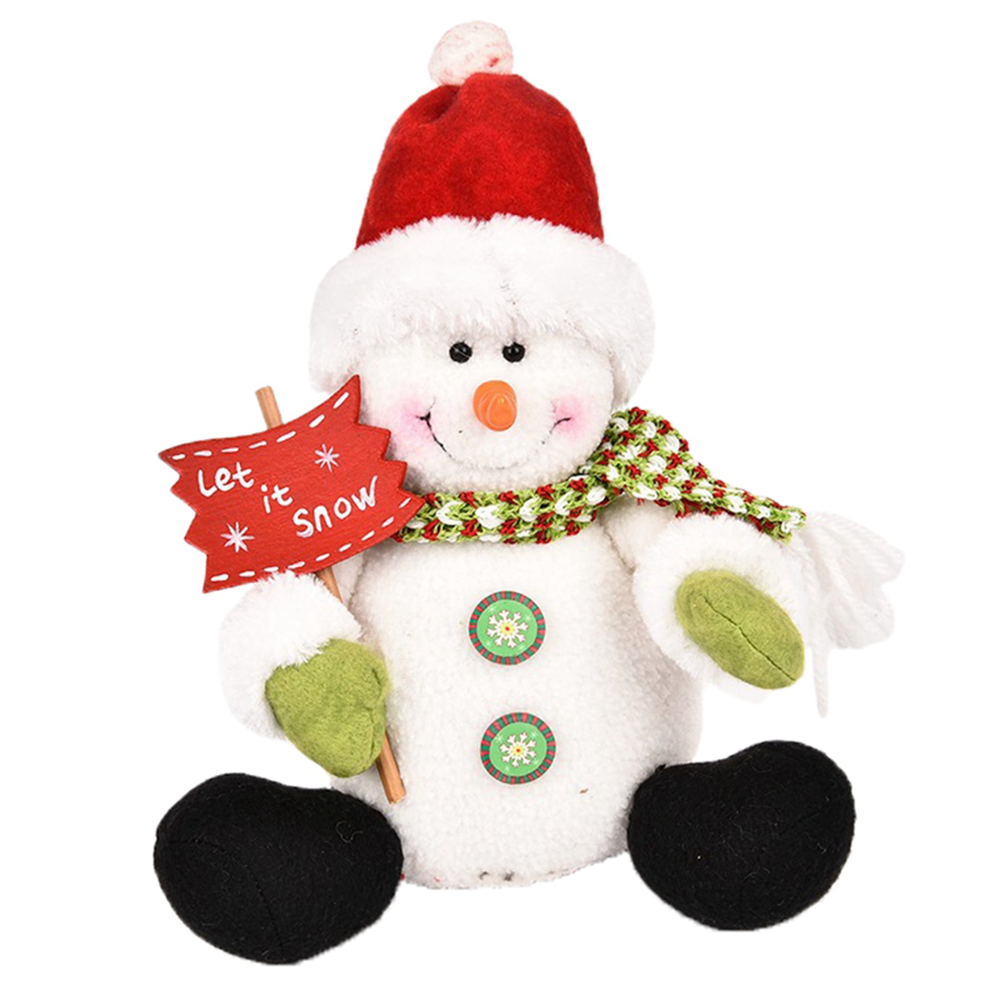 Christmas Plush Doll Soft Santa Claus/Snowman/Elk Stuffed Toy Xmas Tree ...