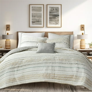 Perry Cotton-Rich Mid-Century Modern Botanical Print Quilt Set, 3-Piece ...