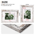 5x7 Rustic White Solid Wood Picture Frame for Table Top and Wall Mount ...