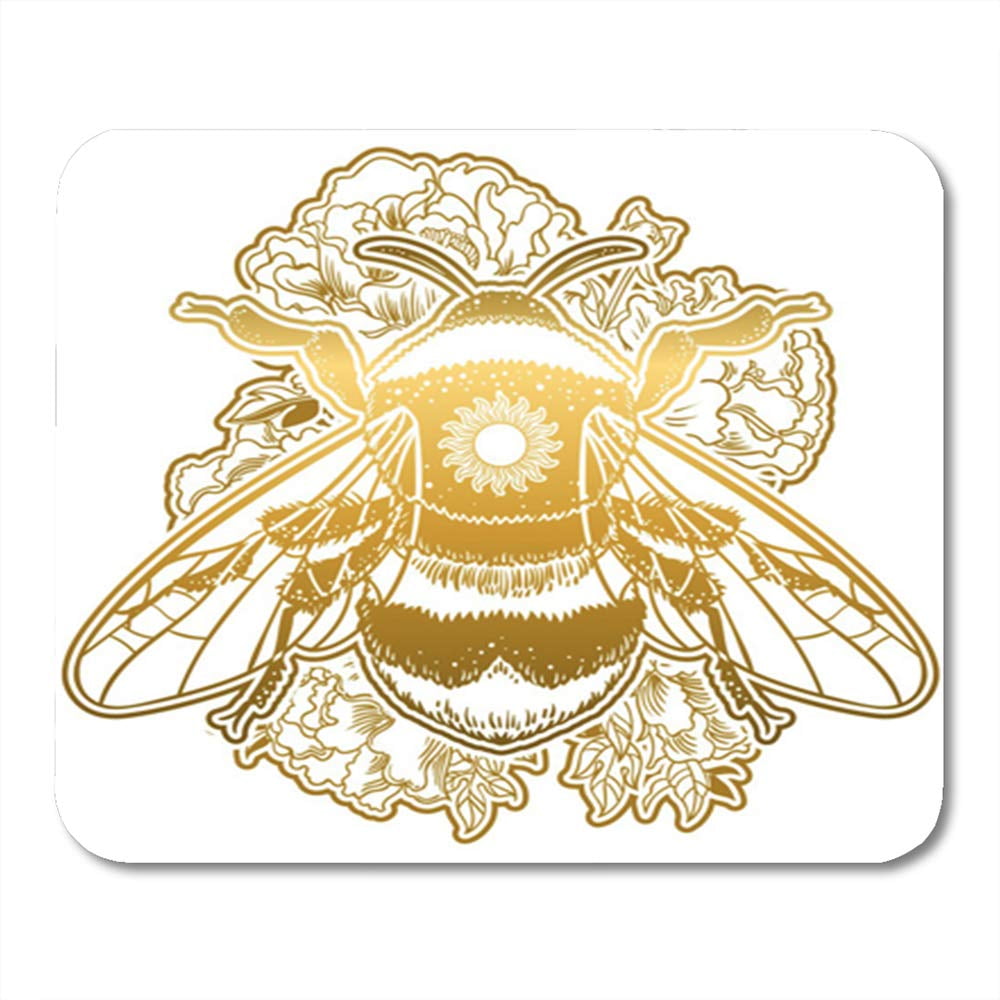 SIDONKU Black Bumblebee Tattoo Sketch of Bee Mystical and Esoteric ...