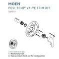 Unknown Moen Chateau Lever 1 Handle Shower Valve Trim Kit Chrome Finish ...