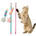 Elastic Rope Cat Stick Toy - Plush Ball with Star Pendant - Bite ...
