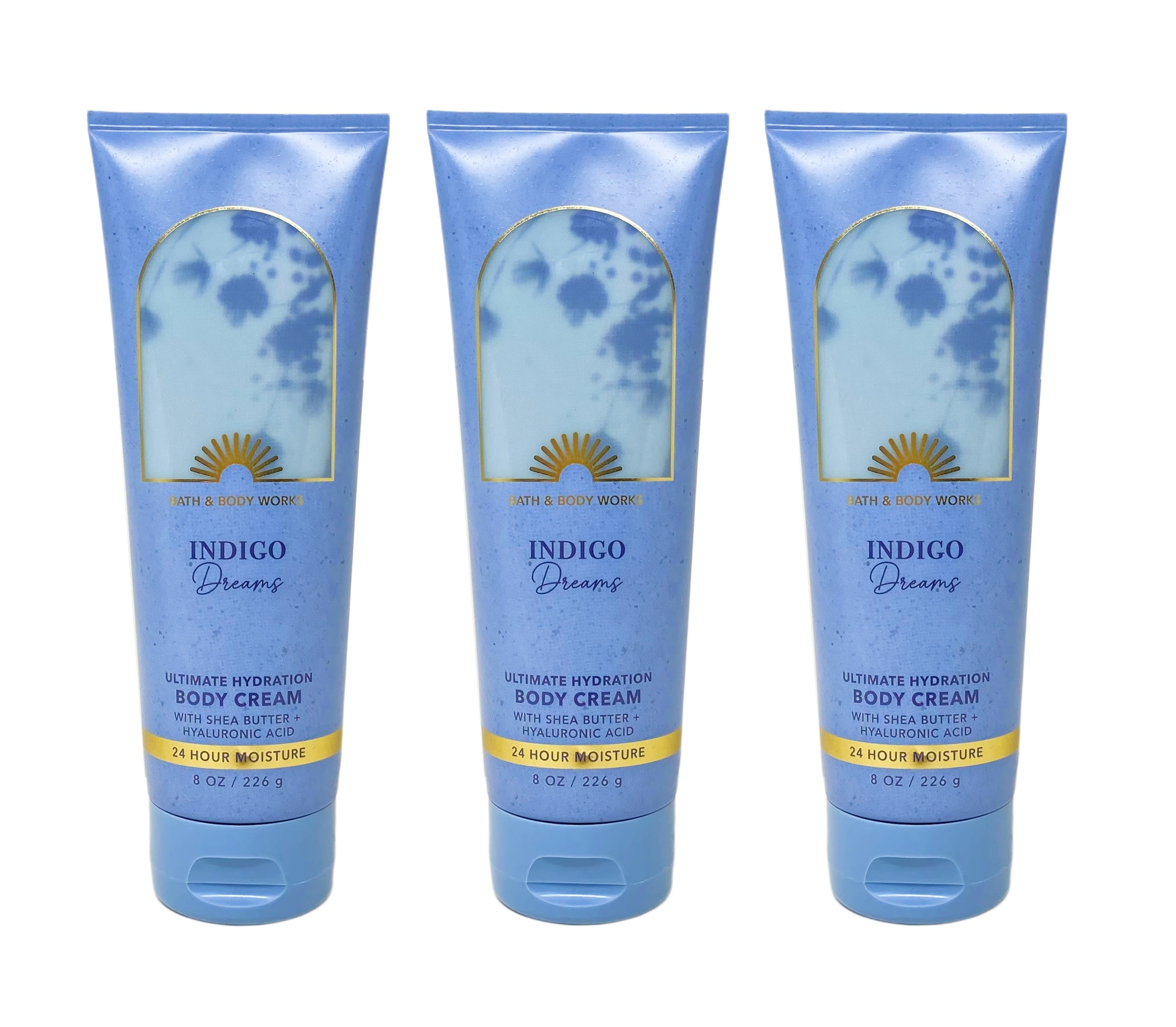 Bath and Body Works Indigo Dreams Ultimate Hydration Body Cream 3 Piece Set - 8 oz / 226 g each ...