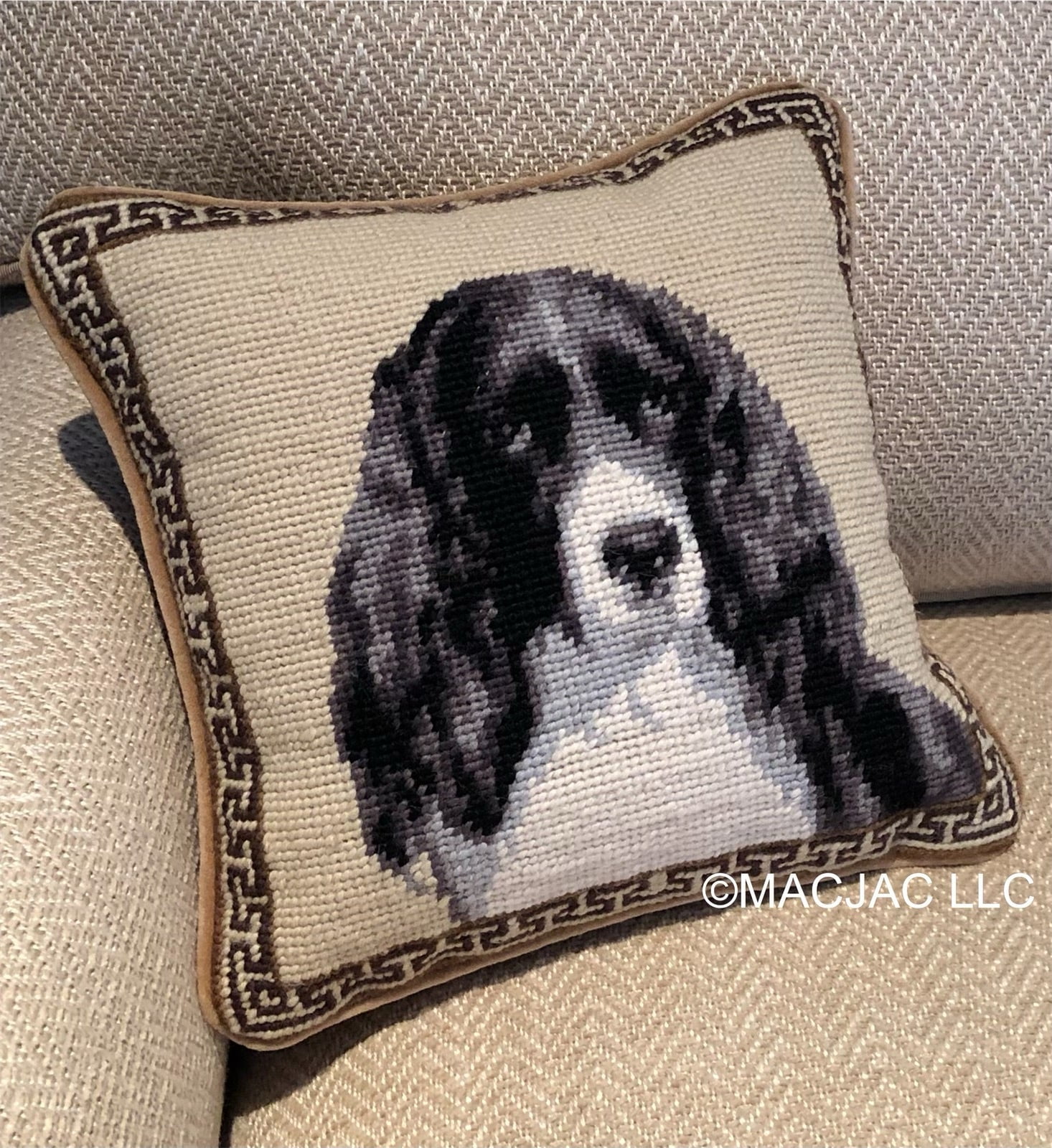 Springer Spaniel Dog Needlepoint Pillow 10"x10" - Walmart.com
