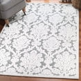 My Texas House Charlotte 5'2" X 7'6" Natural Gray Floral Area Rug ...