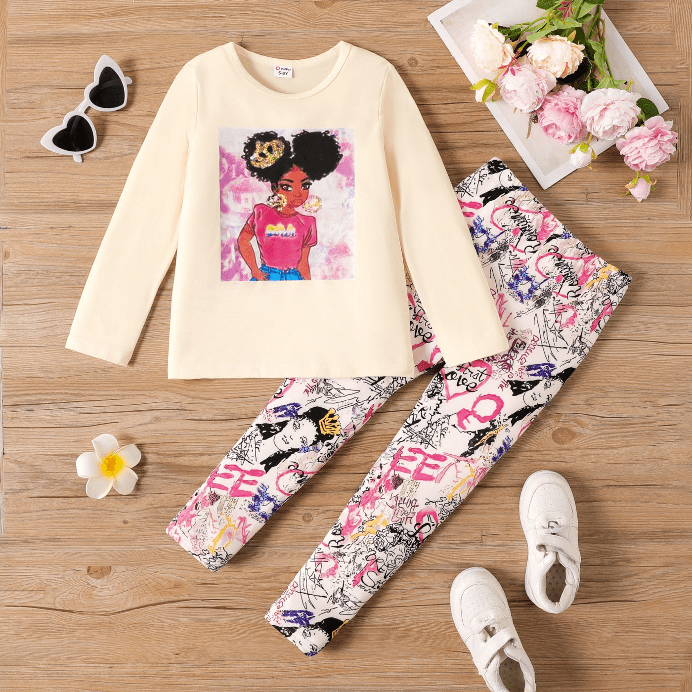 Click here for Patpat 2pcs Kid Girl Fashionable Character Avant-G... prices