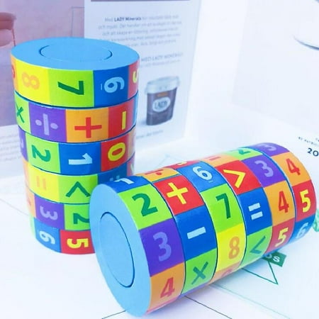 Children's Wooden Cylindrical Rotating Teaching Aids Addition And ...