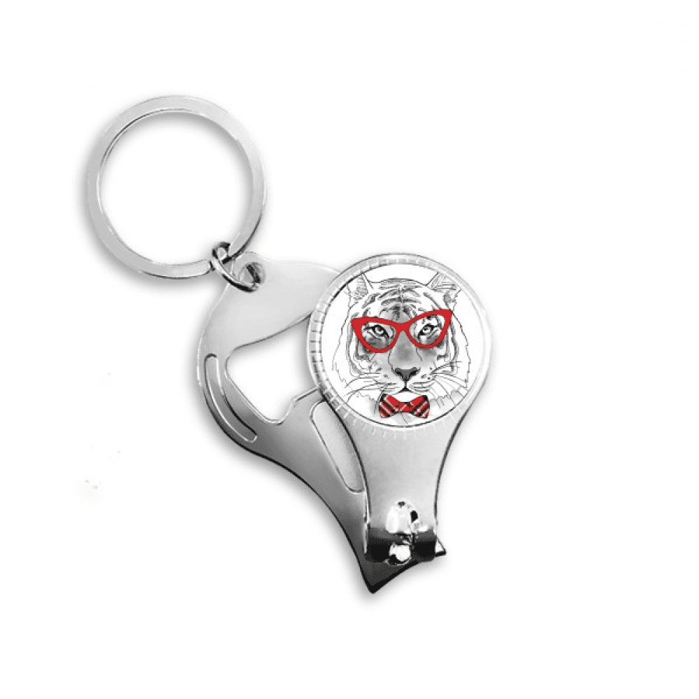 glasses tiger handsome animal nail nipper key chain bottle opener ...