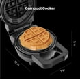 Chefman Mini Electric Non-Stick Belgian Waffle Maker, 5-Inch, with ...