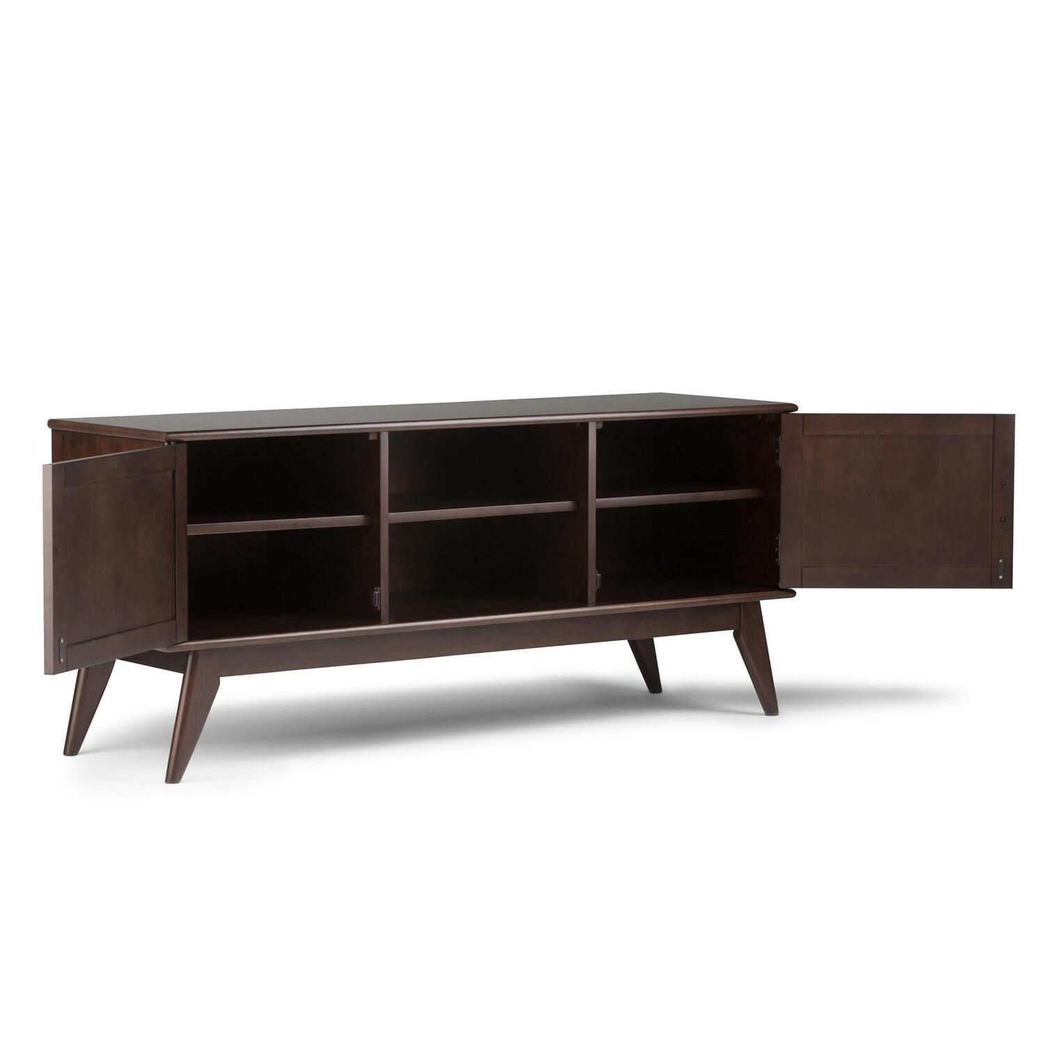 Buy Draper SOLID HARDWOOD 60 inch Wide Mid Century Modern TV Media ...
