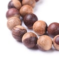 5Strand Natural Wood Beads Strands Round Saddle Brown 8mm Hole: 1.2mm ...