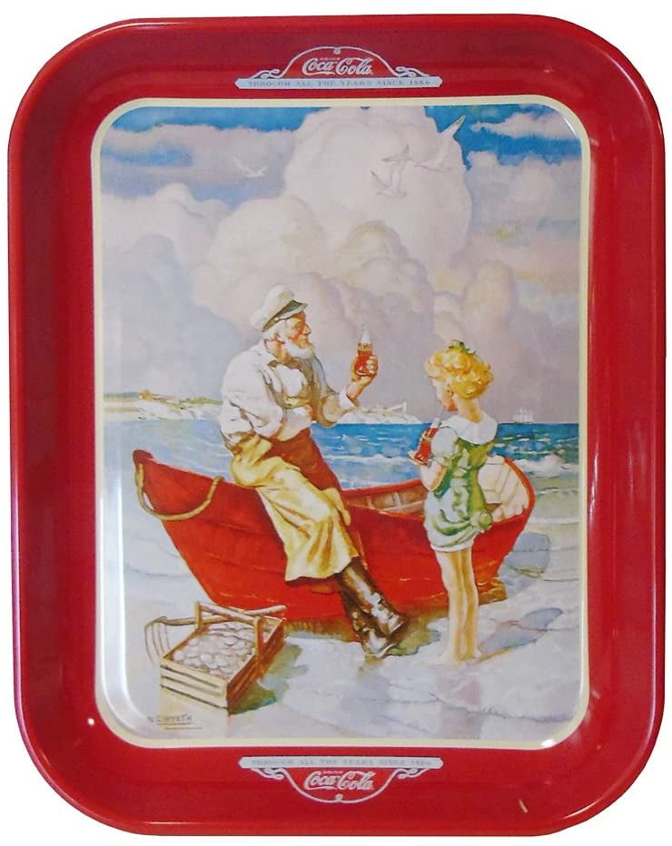 Coca-Cola Sea Captain with Girl Metal Serving Tray - Walmart.com