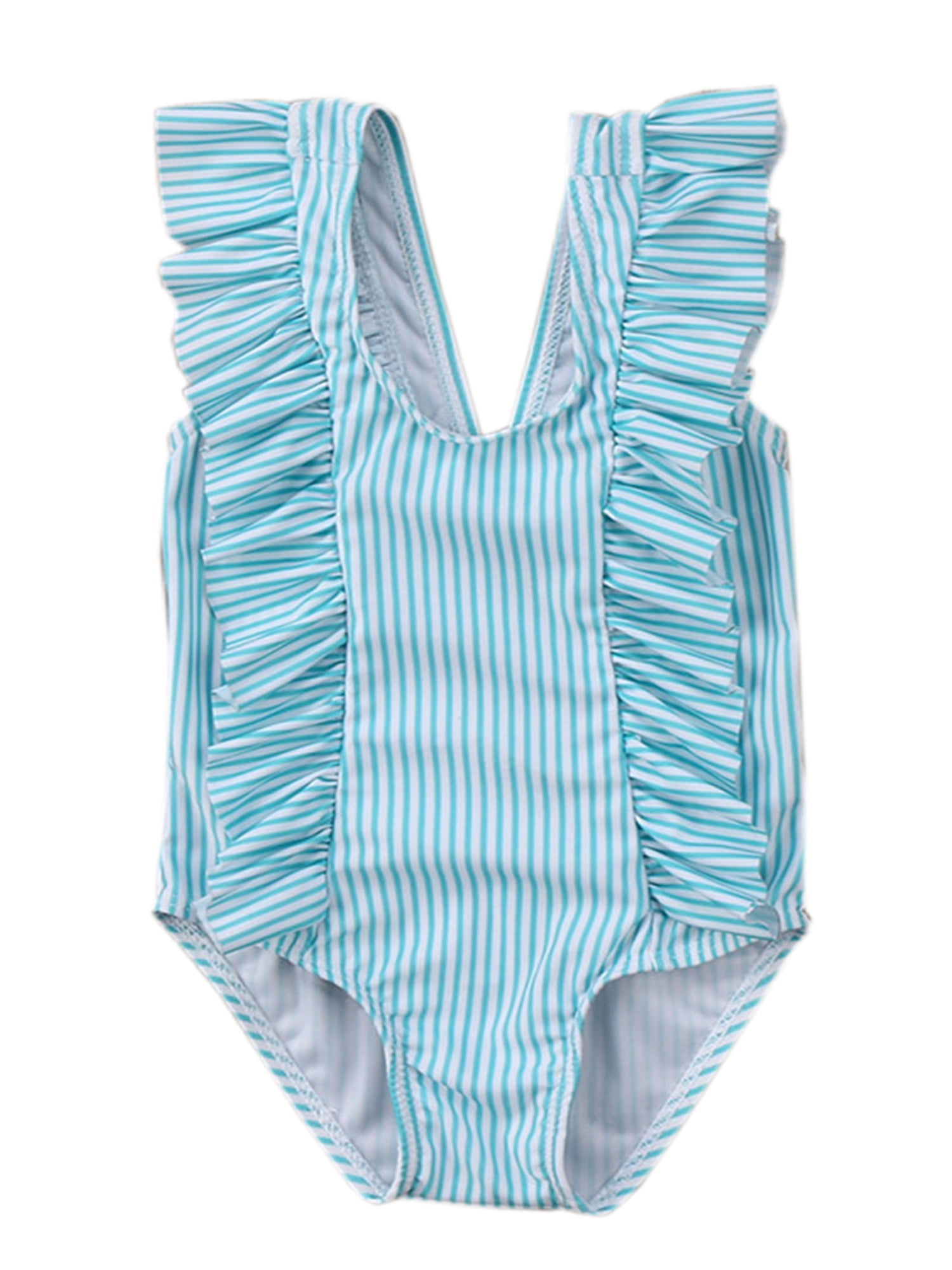 StylesILove - stylesilove Baby Girl Ruffle Striped Swimsuit One-Piece ...