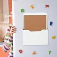 4 Pcs White Magnetic File Holder Ket, Wall Hanging File Organizer with ...
