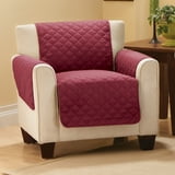 Collections Etc Reversible Quilted Furniture Protector Cover, Burgundy ...