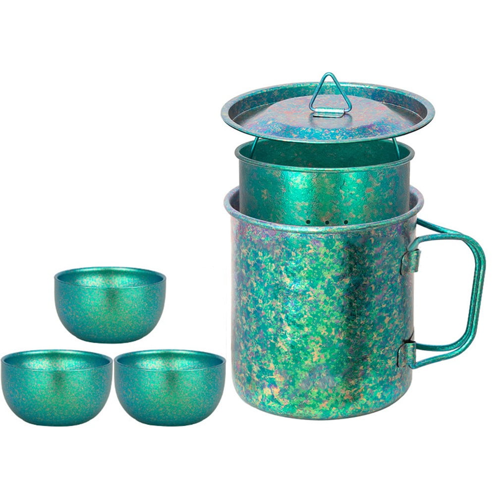 ultralight ti alloy tce tea set outdoor travel set boiling water make ...
