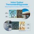 Digital Weather Station Clock Indoor Outdoor Weather Forecast Barometer ...