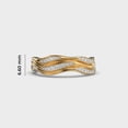 0.21 Carat Round Cut Diamond Three Wave Wedding Band Ring For Woman ...