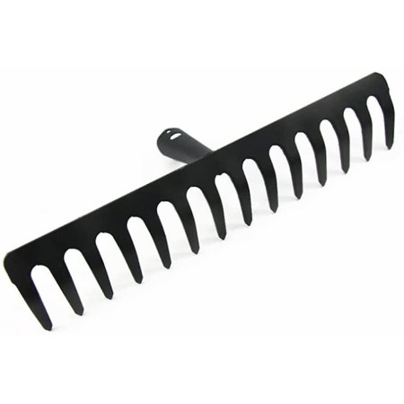 Metal Hand Rake Lawn Garden Rake 14 Teeth Loose Chipped Leaves Garden ...