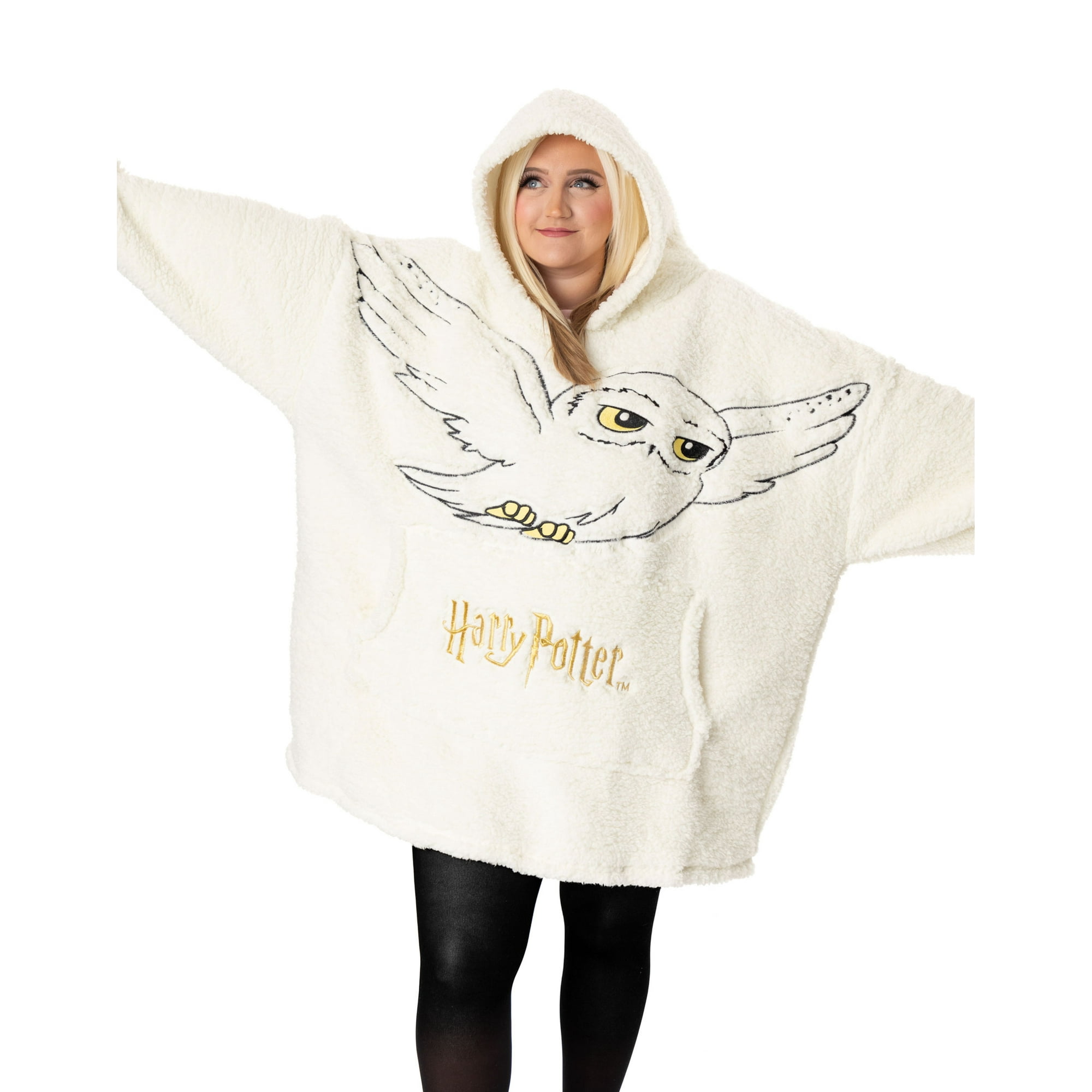 Click here for Harry Potter Womens Beige Hedwig Blanket Hoodie (O... prices