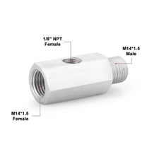 1/8" NPT Oil Pressure Sensor Tee to NPT Adapter Turbo Supply Feed Line ...