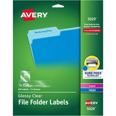 Avery Permanent TrueBlock File Folder Labels with Sure Feed Technology ...