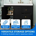 Dextrus 42'' Modern Bathroom Vanity with Sink Combo, Freestanding ...