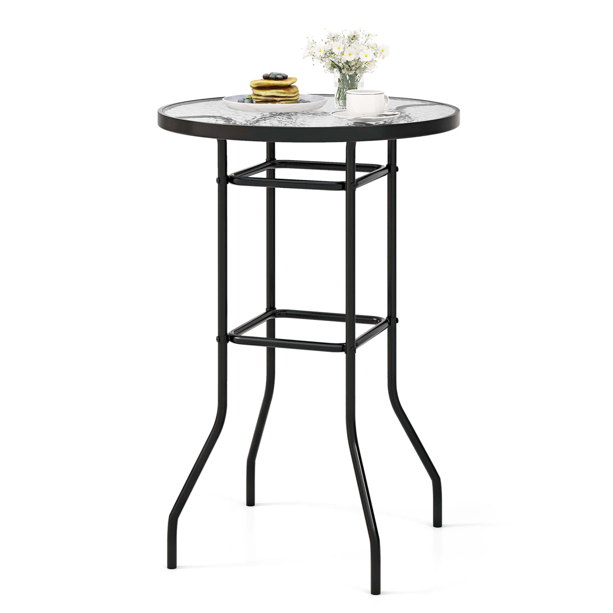 Click here for Costway 38 Patio Round Counter Height Bar Table Wi... prices