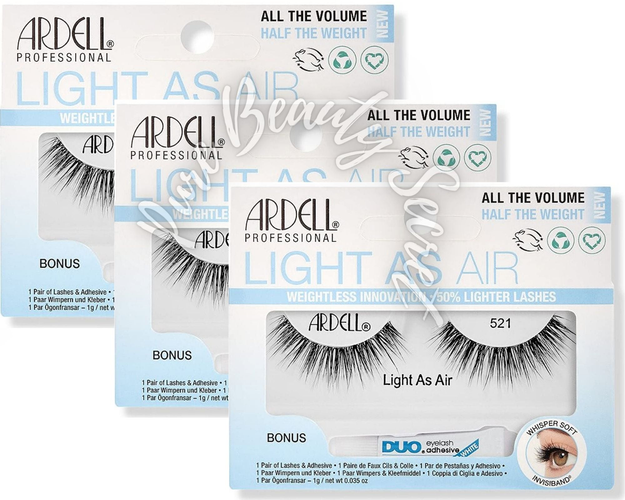 Ardell - 1 Pair - Light As Air 521 x 3 - Walmart.com