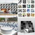 Fule 10xGlitter Self-Adhesive Kitchen Wall Tiles Bathroom Mosaic ...