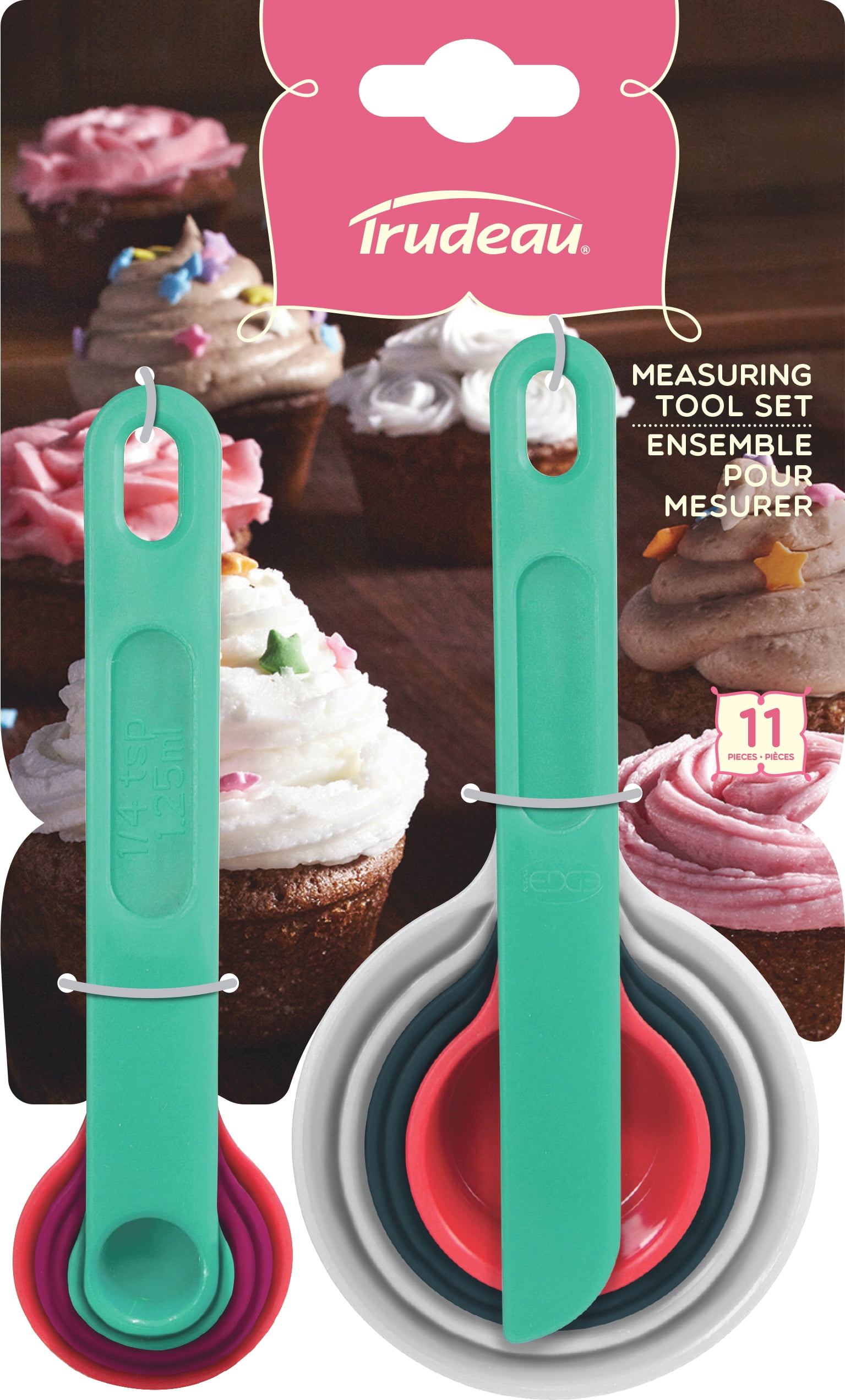 Trudeau Maison Measuring Cups & Spoons Set 11pcs-White, Grey, Mint ...