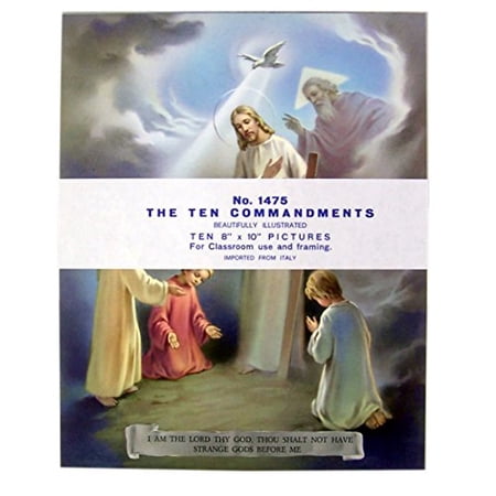 The Ten Commandments Illustrated Cardstock Poster Set, 10 Pieces, 10 ...