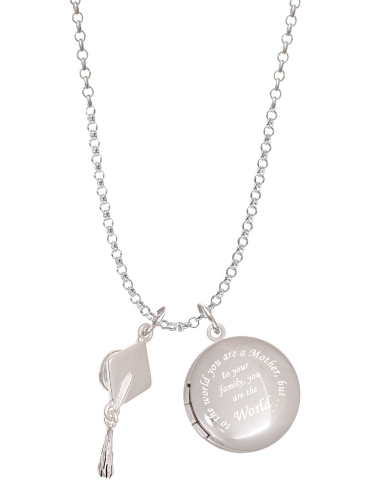 Delight Jewelry Silvertone Graduation Hat To the World You are a Mother ...
