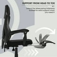 Gamer Gear Ergonomic Gaming Chair with Mesh Back, Extendable Footrest ...