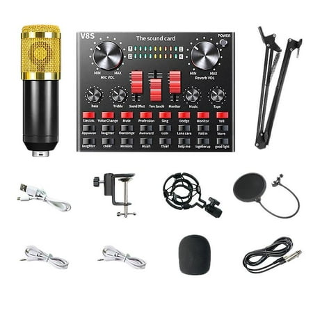 Bm 800 Microphone Kits With V8s Live Sound Card Adjustable Bracket D ...