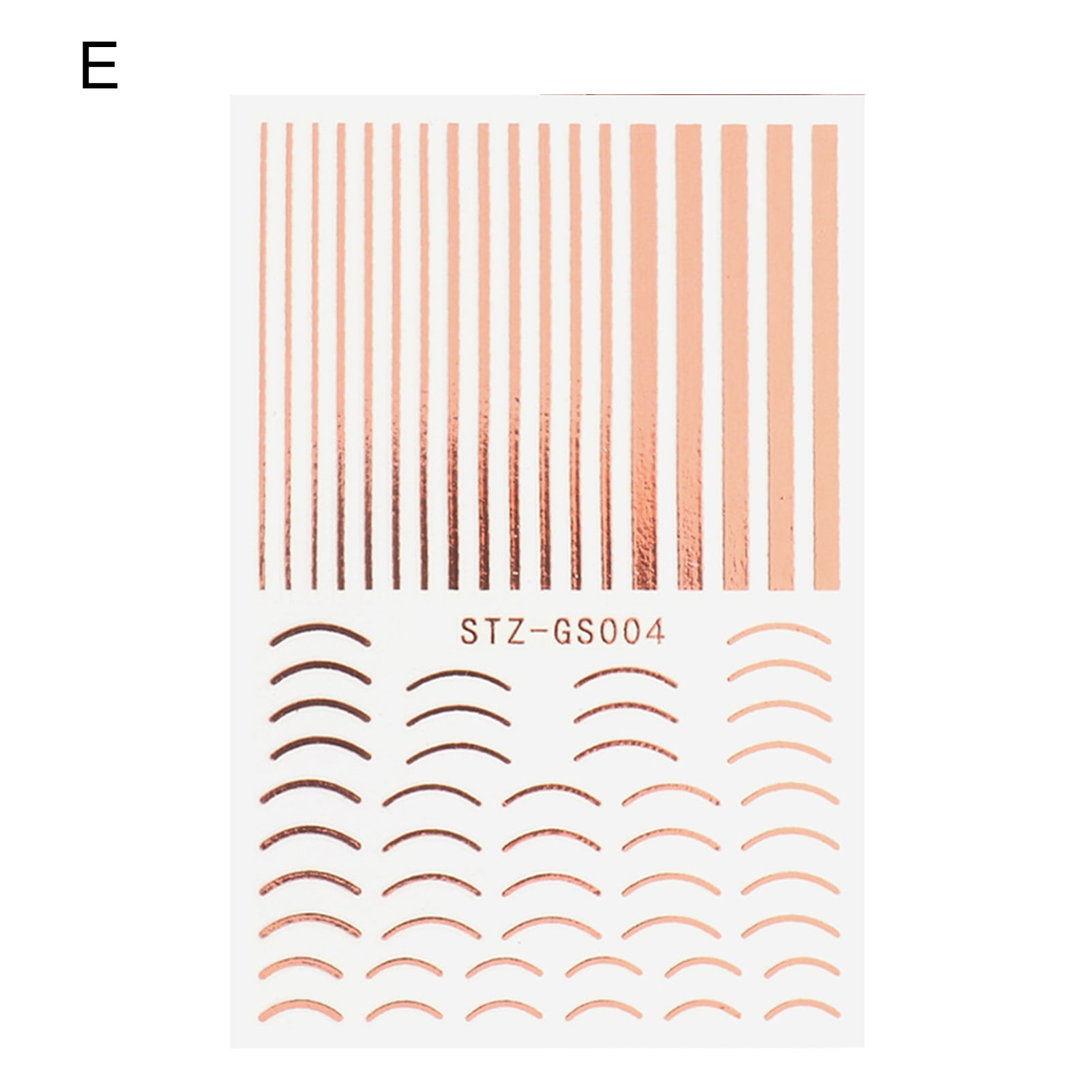 Opolski Nail Strip Half Moon Shape 3D Effect Ultra Thin Rose Gold ...