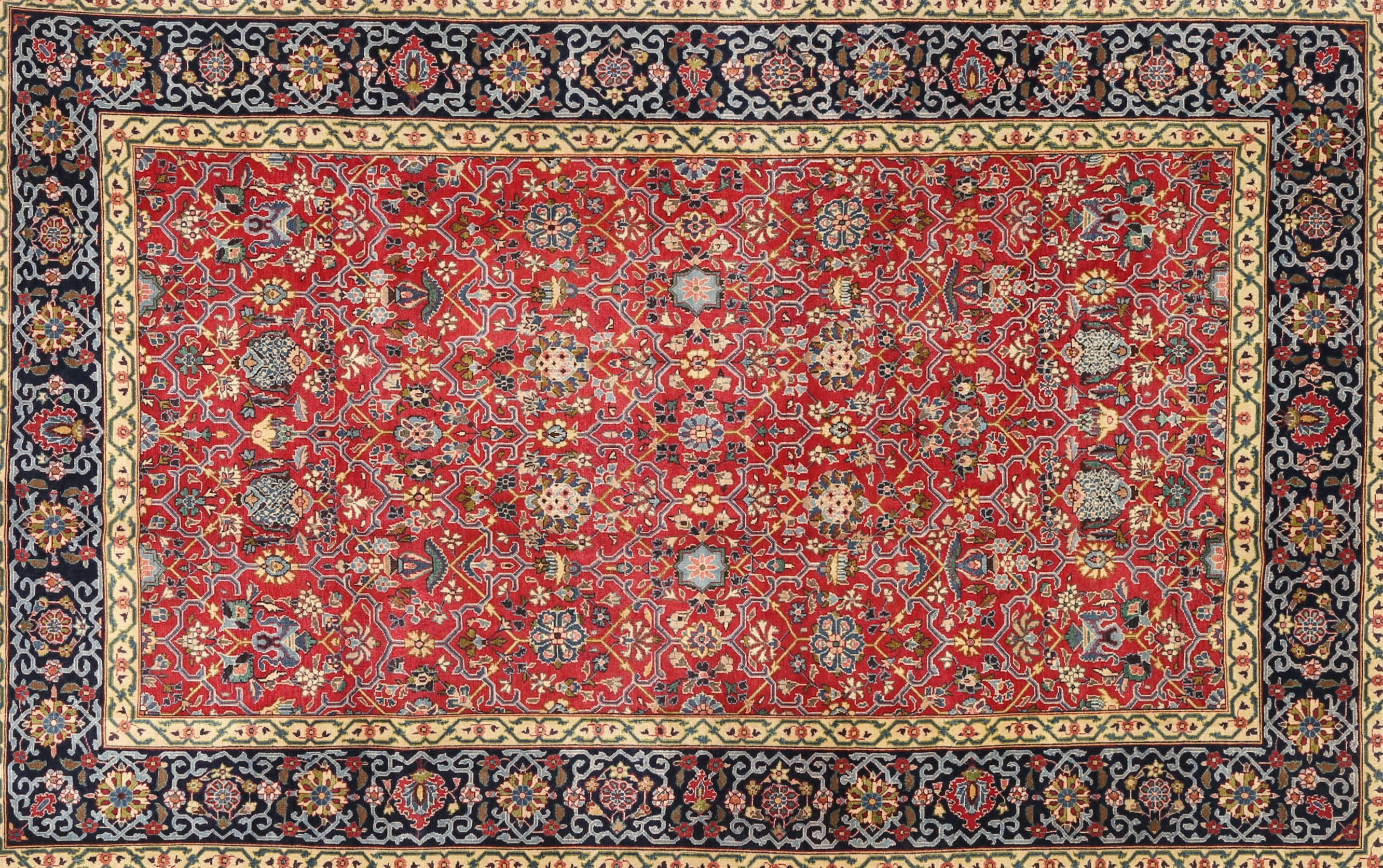 Ahgly Company Indoor Rectangle Traditional Saffron Red Persian Area ...
