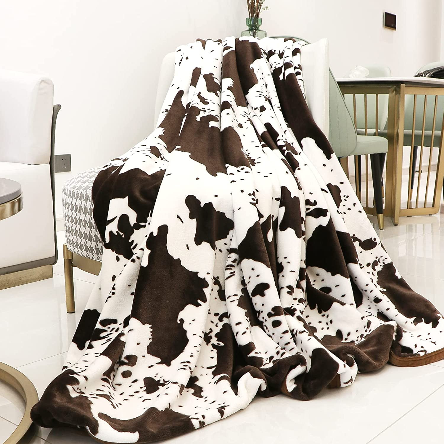 Cow Print Blanket Baby Girls Boys Blankets and Throws Plush Flannel ...