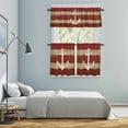 Anchor Kitchen Curtains Set for Windows, Vintage Brown Red Wood Board ...