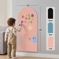 40"x16" Arched Magnetic Chalkboard Wall Decal Set, Pink PP Board with ...