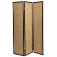 Legacy Decor 3-Panel Rattan Cane Webbing Insert Room Divider 71" High x ...