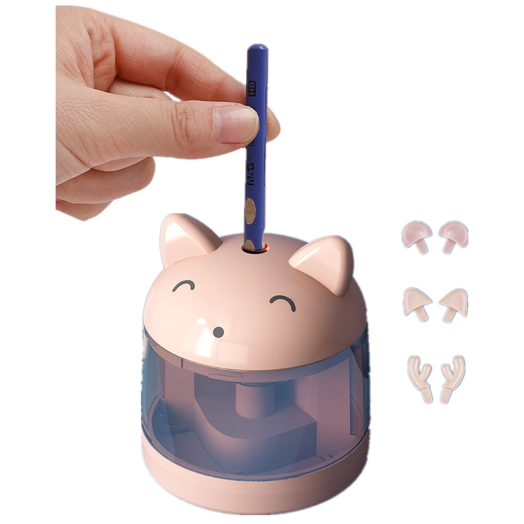 Kawaii Cartoon Animal Electric Pencil Sharpener with 3 DIY Cartoon ...