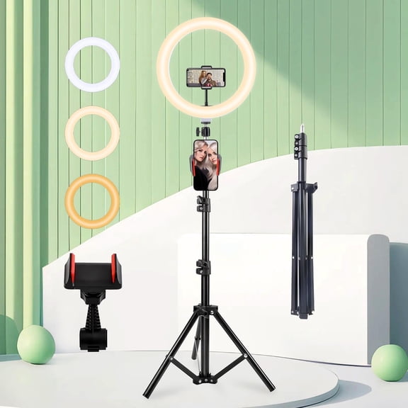 "Vivitar 18"" LED RGB Ring Light with Video Stand, Wireless Remote ...