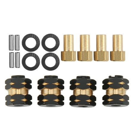 RC Hex Hub Combiner, Black Coating Brass Wear Resistant 4PCS 0.35in ...