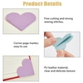 30pcs Cute Corner Page Book Marks 10 Colors Leather Heart Bookmarks ...