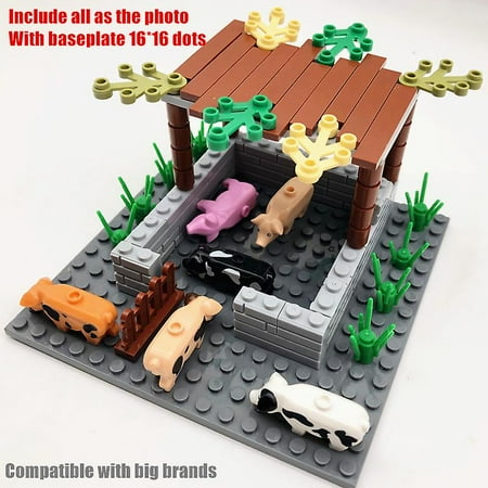 New Moc Farm Toys Building Blocks For Kids Diy Farmer Cart Radish ...